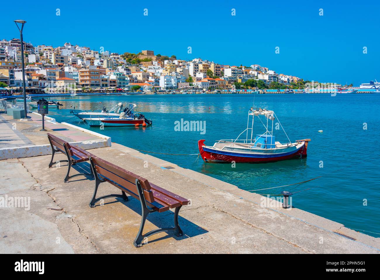Marina in Greek port Sitia at Crete island Stock Photo - Alamy
