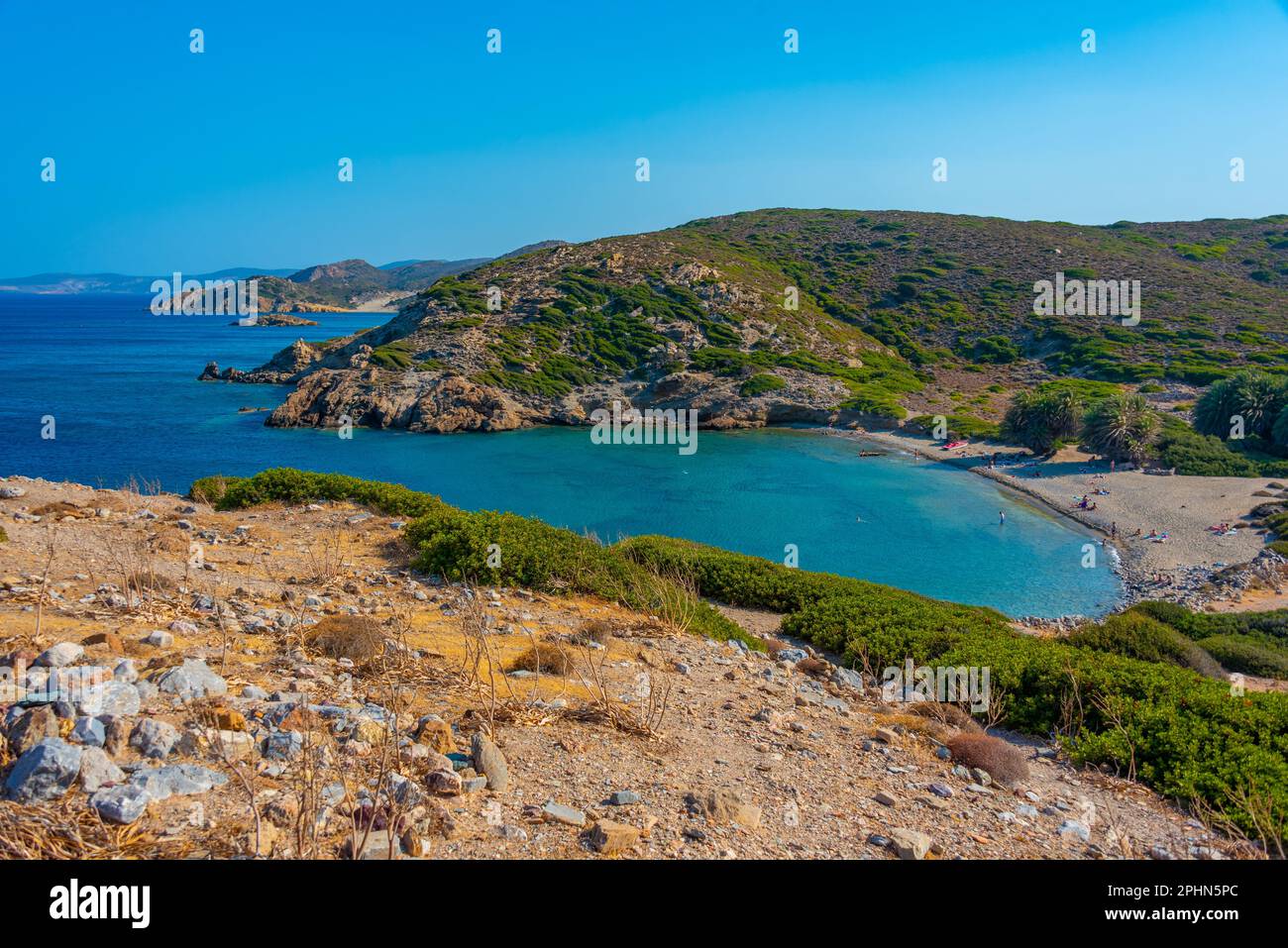 Summer day at Itanos beach at Crete, Greece Stock Photo - Alamy