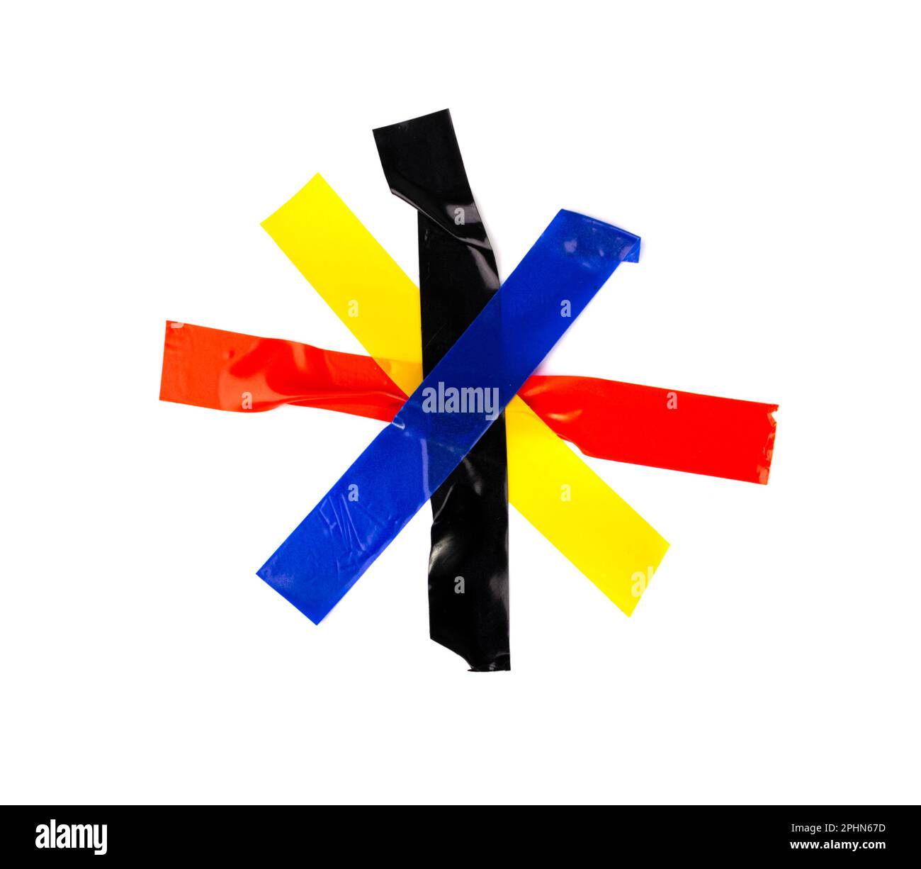 Colored Electrical Sticky Tapes, Adhesive Pieces Isolated, Plastic Duct ...