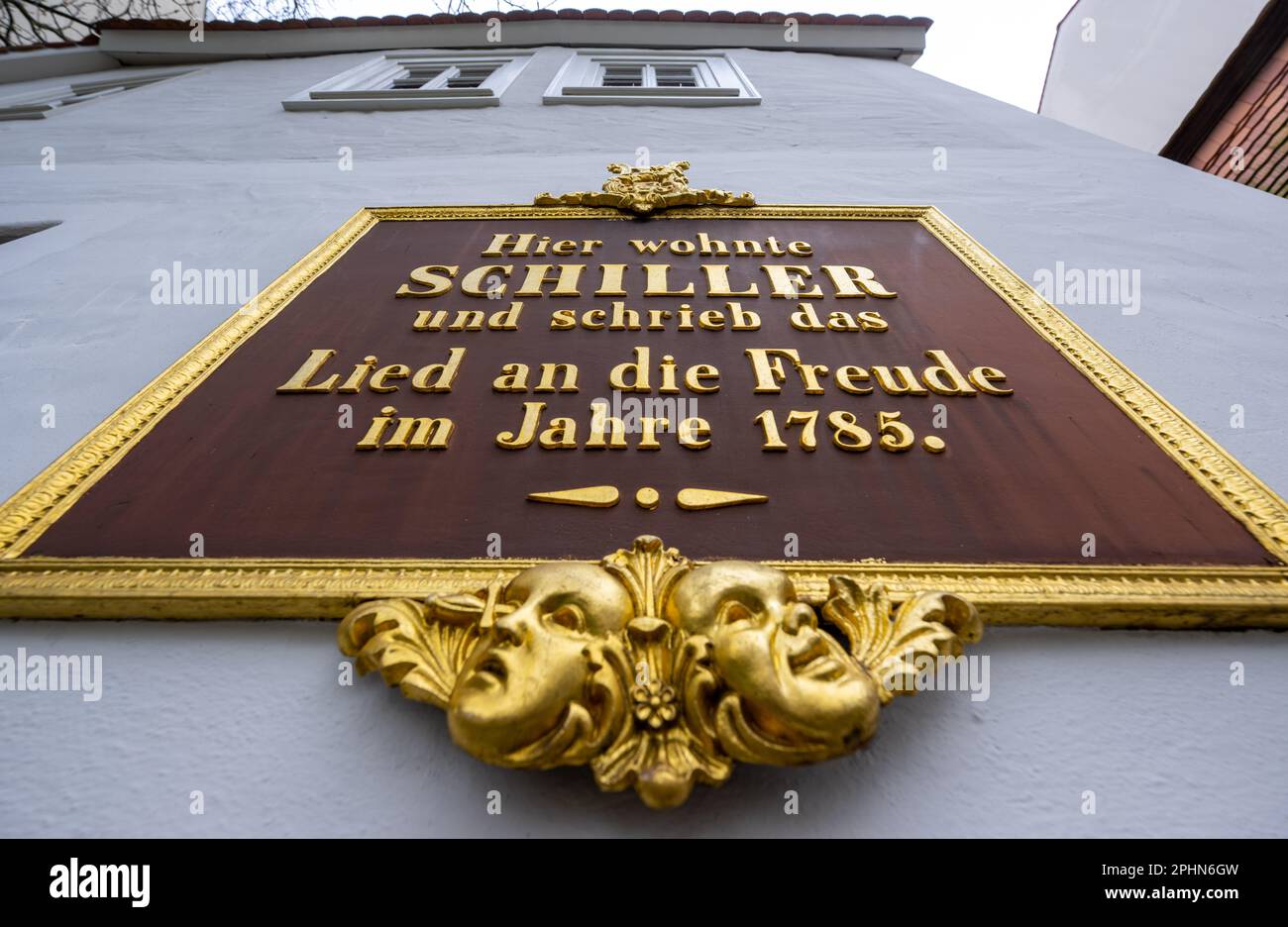 29 March 2023, Saxony, Leipzig: "This is where Schiller lived and wrote ...