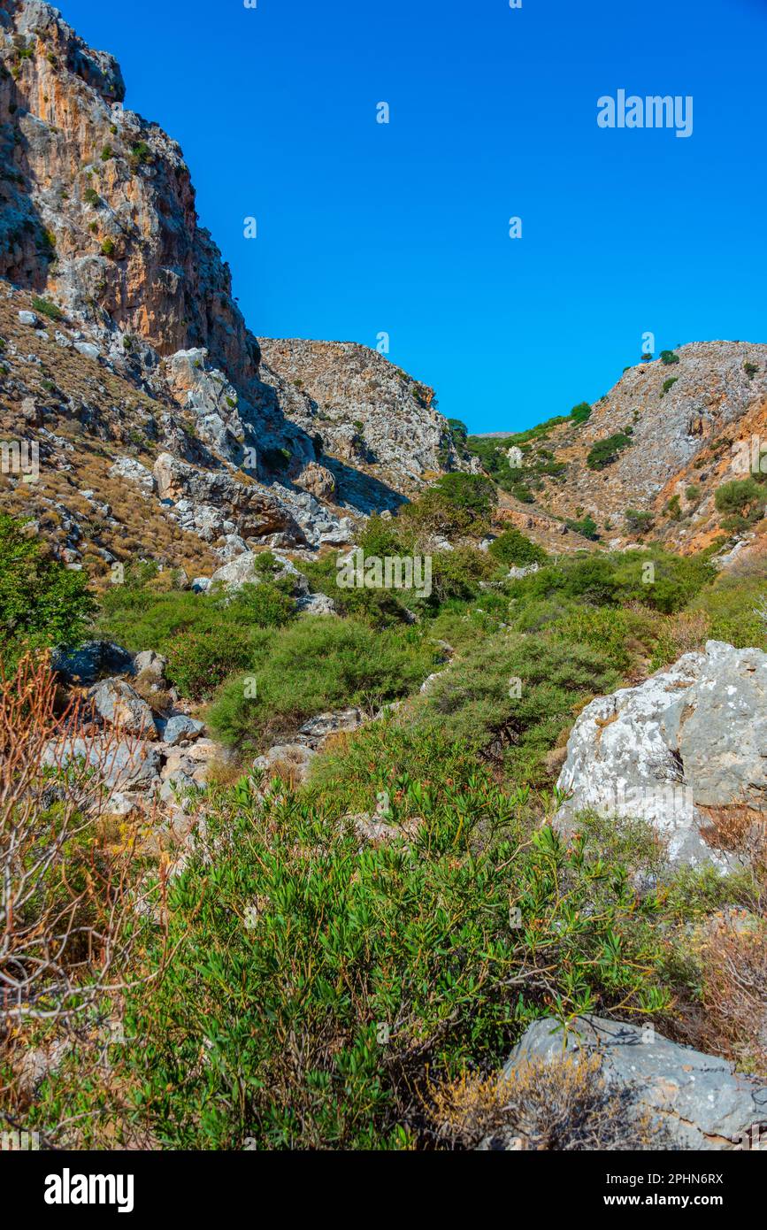 View of Zakros Gorge at Greek island Crete Stock Photo - Alamy
