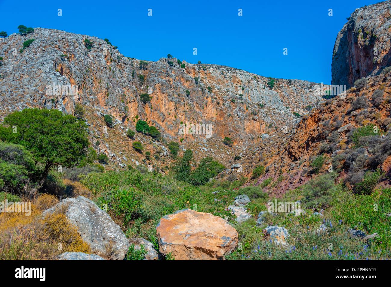 View of Zakros Gorge at Greek island Crete Stock Photo - Alamy