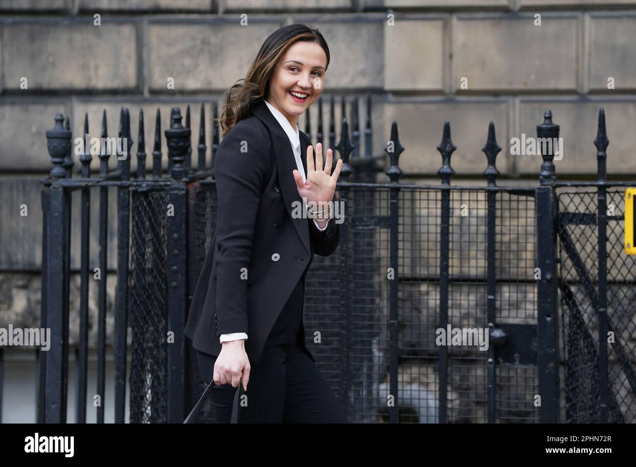 Mairi McAllan MSP arriving at Bute House, Edinburgh, ahead of the first ...