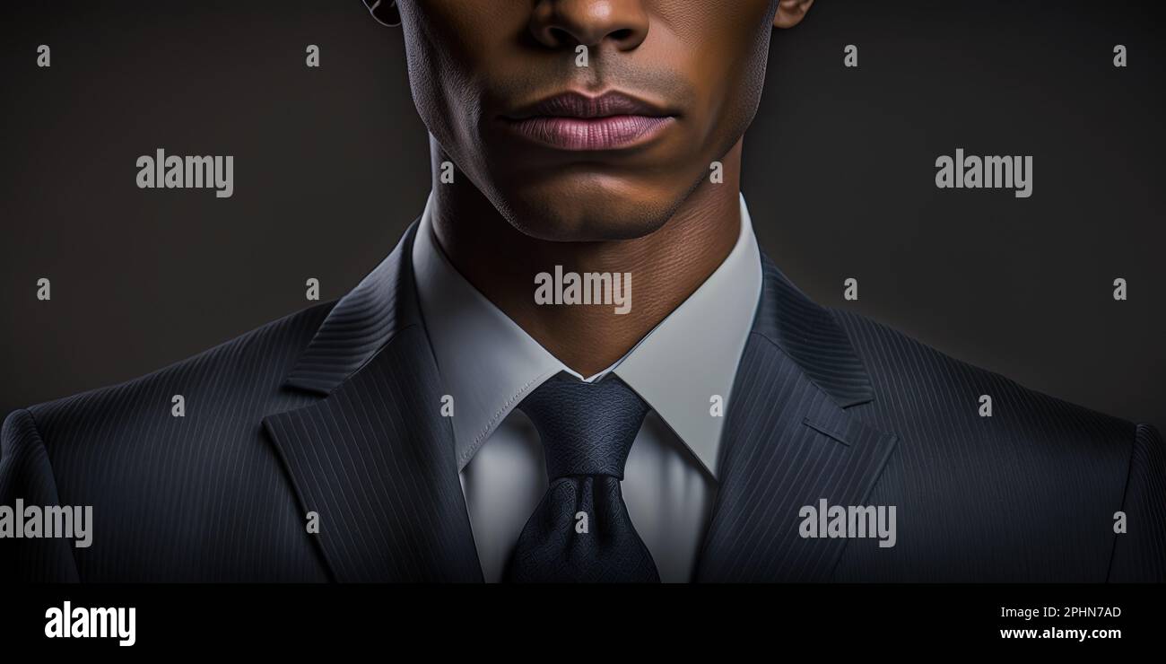 A male model is standing and posing wearing a plain black shirt and ...