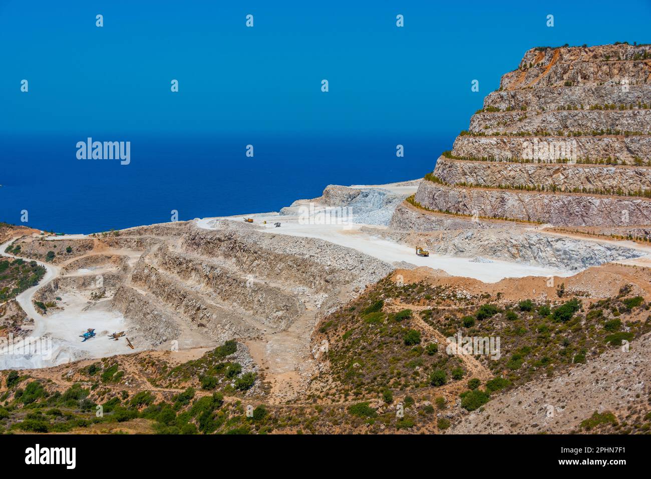Marble quarry at Greek island Crete Stock Photo - Alamy