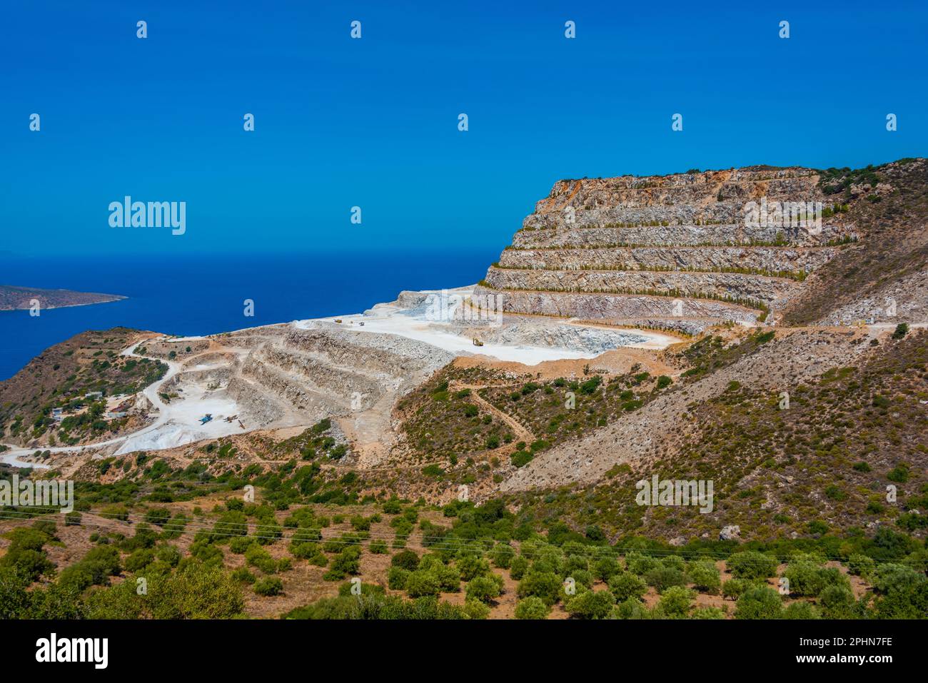 Mountain quarry mineral island hi-res stock photography and images - Alamy