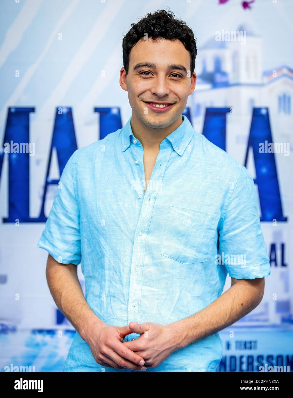 AMSTERDAM - Samir Hassan during the cast presentation of the ABBA musical Mamma Mia. ANP REMKO ...