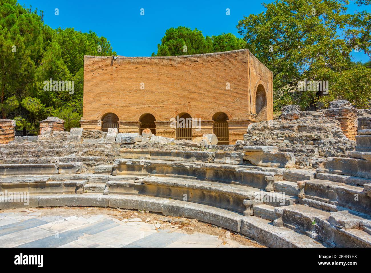 Odeon at Archaeological Site of Gortyna at Crete, Greece Stock Photo ...