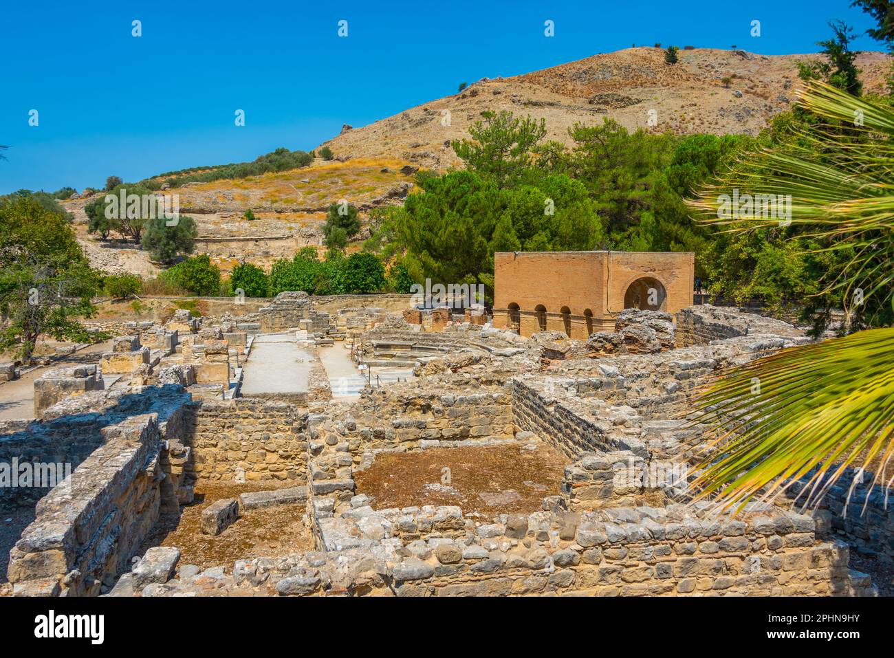 Odeon at Archaeological Site of Gortyna at Crete, Greece Stock Photo ...