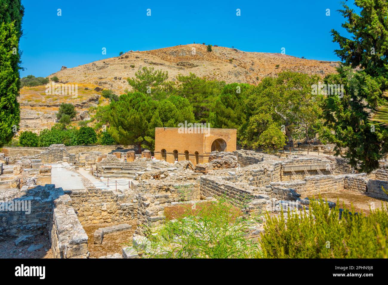 Odeon at Archaeological Site of Gortyna at Crete, Greece Stock Photo ...