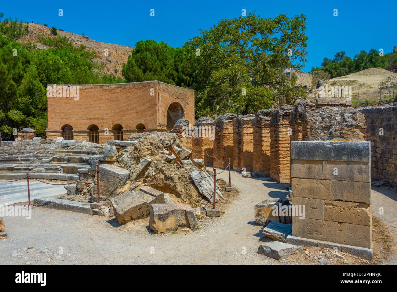 Odeon at Archaeological Site of Gortyna at Crete, Greece Stock Photo ...