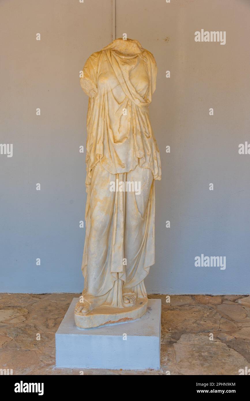 Statue at Archaeological Site of Gortyna at Crete, Greece Stock Photo ...