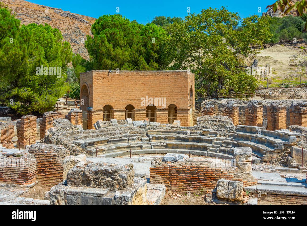 Odeon at Archaeological Site of Gortyna at Crete, Greece Stock Photo ...