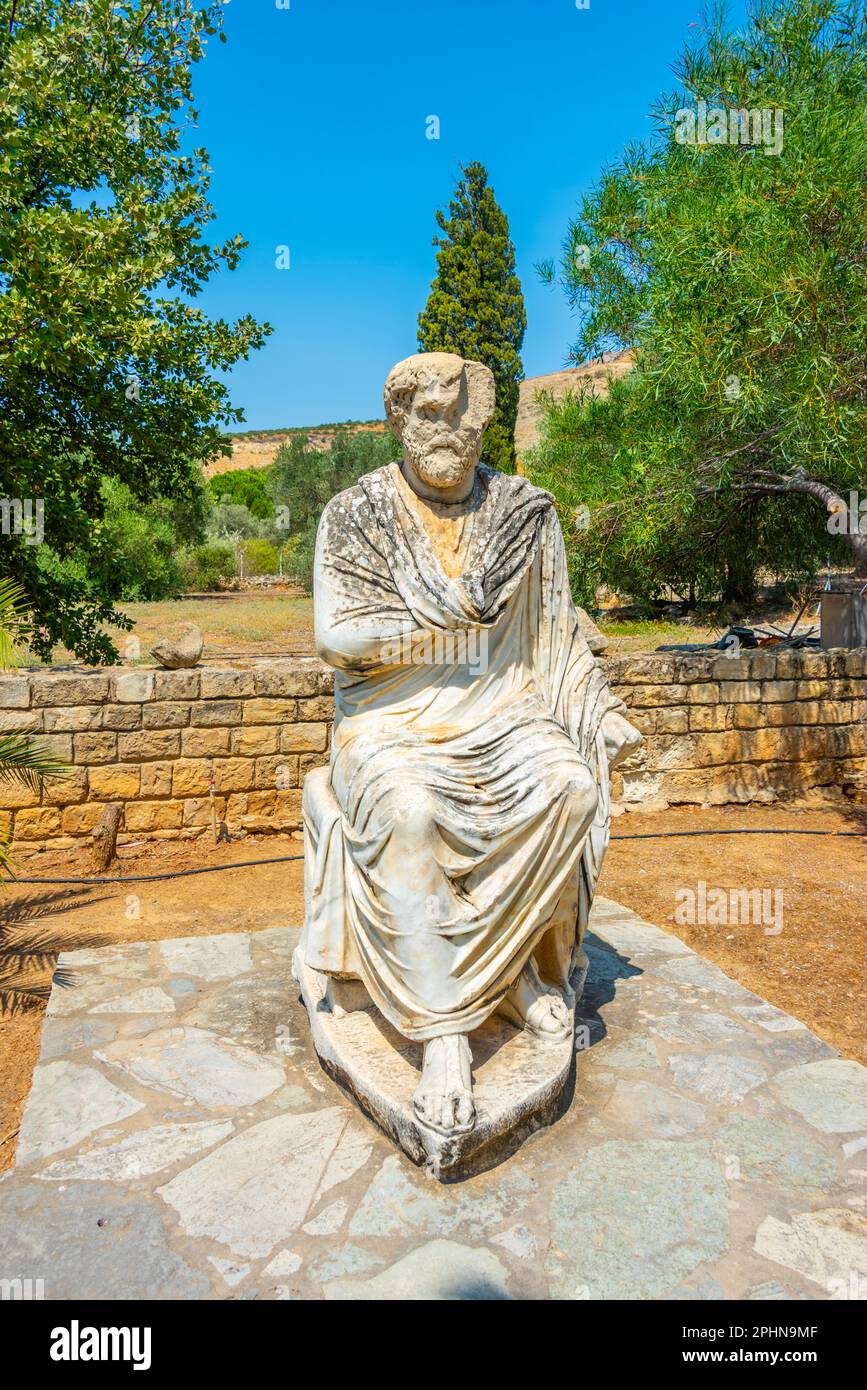 Statue at Archaeological Site of Gortyna at Crete, Greece Stock Photo ...