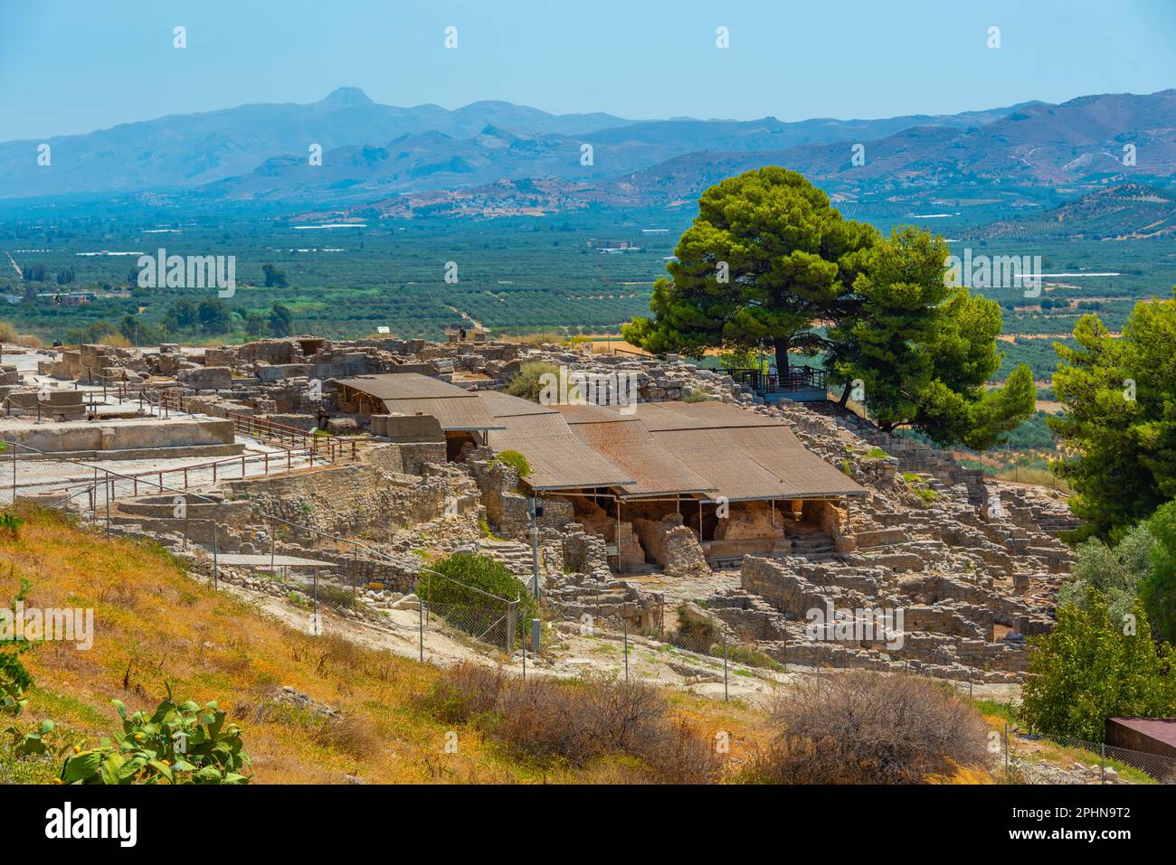 Minoan Palace of Phaistos at Greek island Crete Stock Photo - Alamy