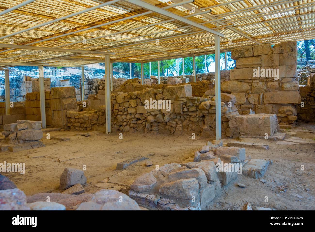 Archaeological Site of Agia Triada at Greek island Crete Stock Photo ...