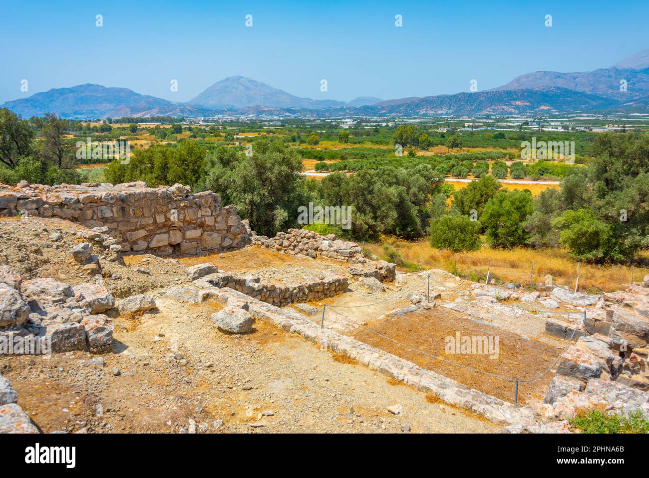 Archaeological Site of Agia Triada at Greek island Crete Stock Photo ...