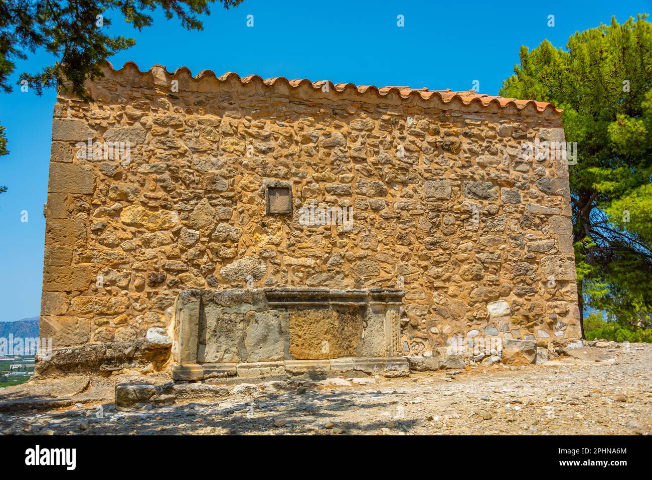 Church of Saint George at Archaeological Site of Agia Triada at Greek ...