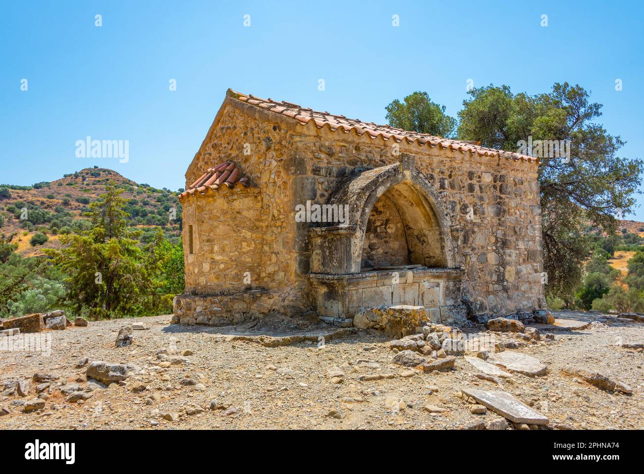 Church of Saint George at Archaeological Site of Agia Triada at Greek ...