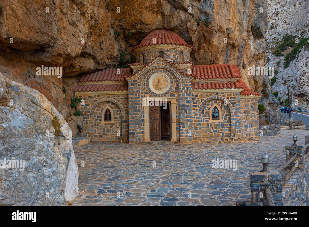 Saint Nicholas Church at Kotsifou canyon at Crete, Greece Stock Photo ...