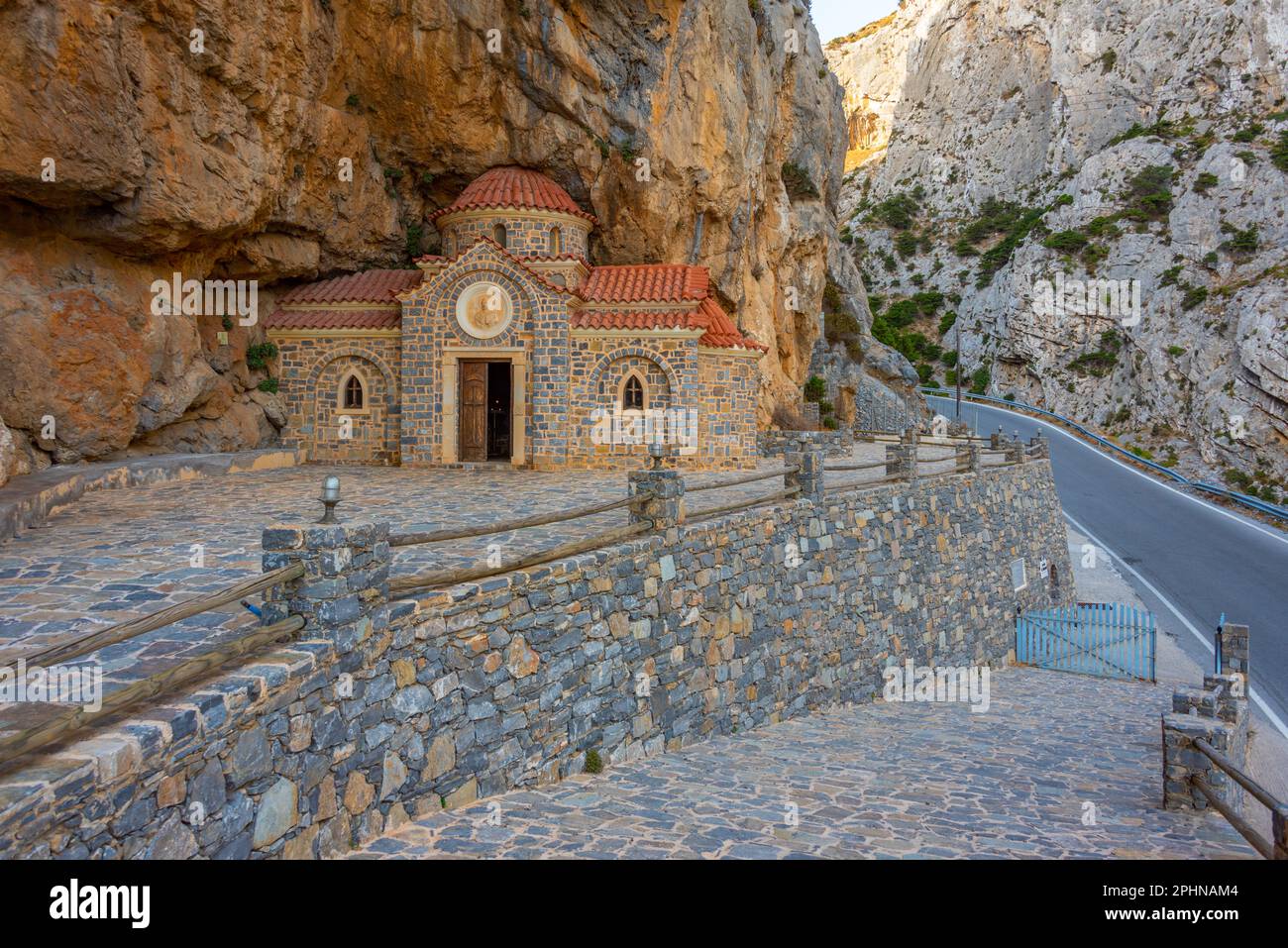 Saint Nicholas Church at Kotsifou canyon at Crete, Greece Stock Photo ...
