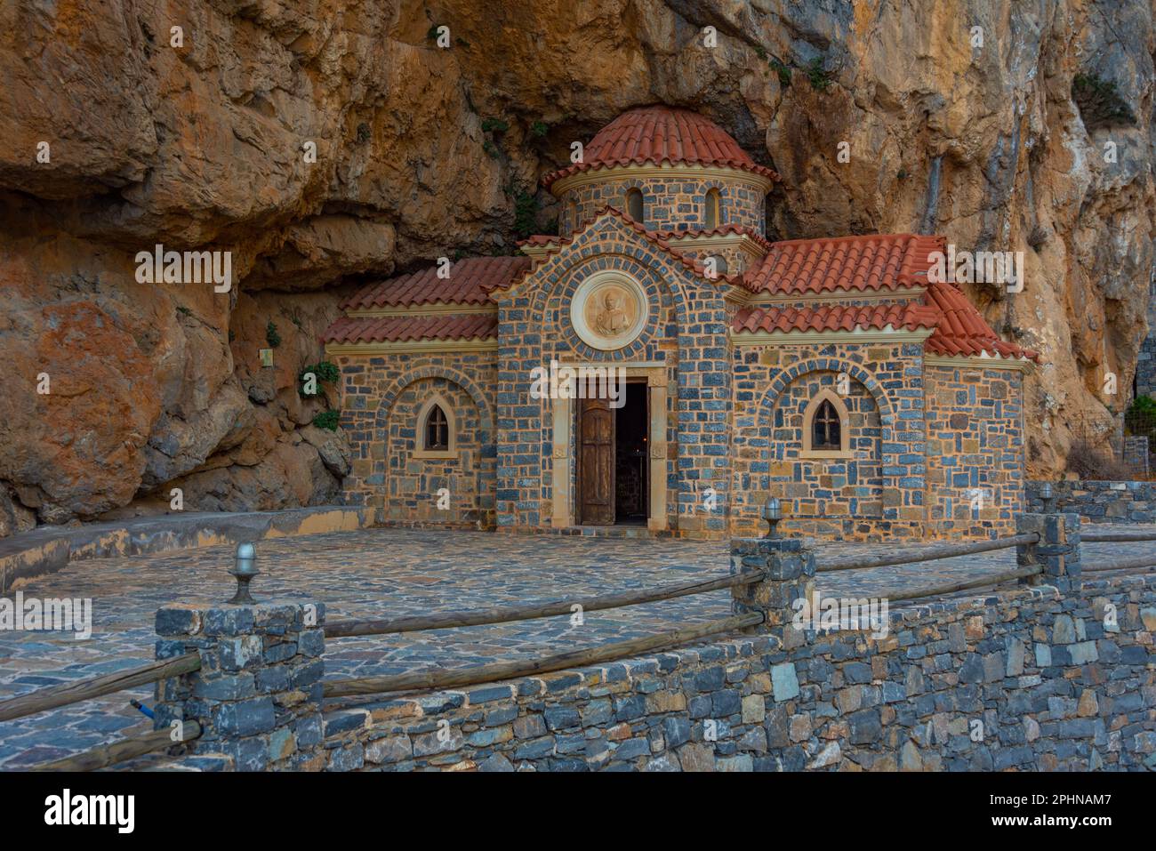 Saint Nicholas Church at Kotsifou canyon at Crete, Greece Stock Photo ...