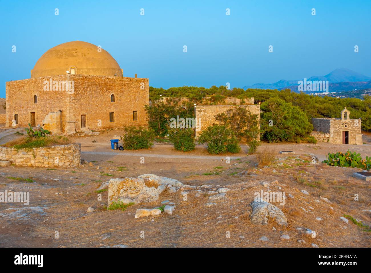 Sultan Ibrahim Han Mosque at Venetian Fortezza Castle in Greek town ...