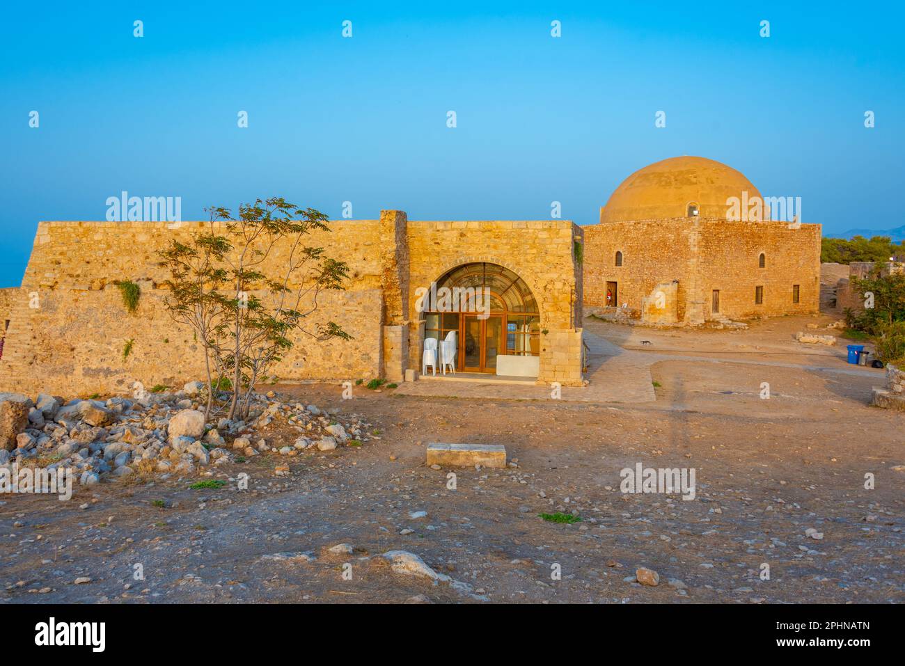 Sultan Ibrahim Han Mosque at Venetian Fortezza Castle in Greek town ...