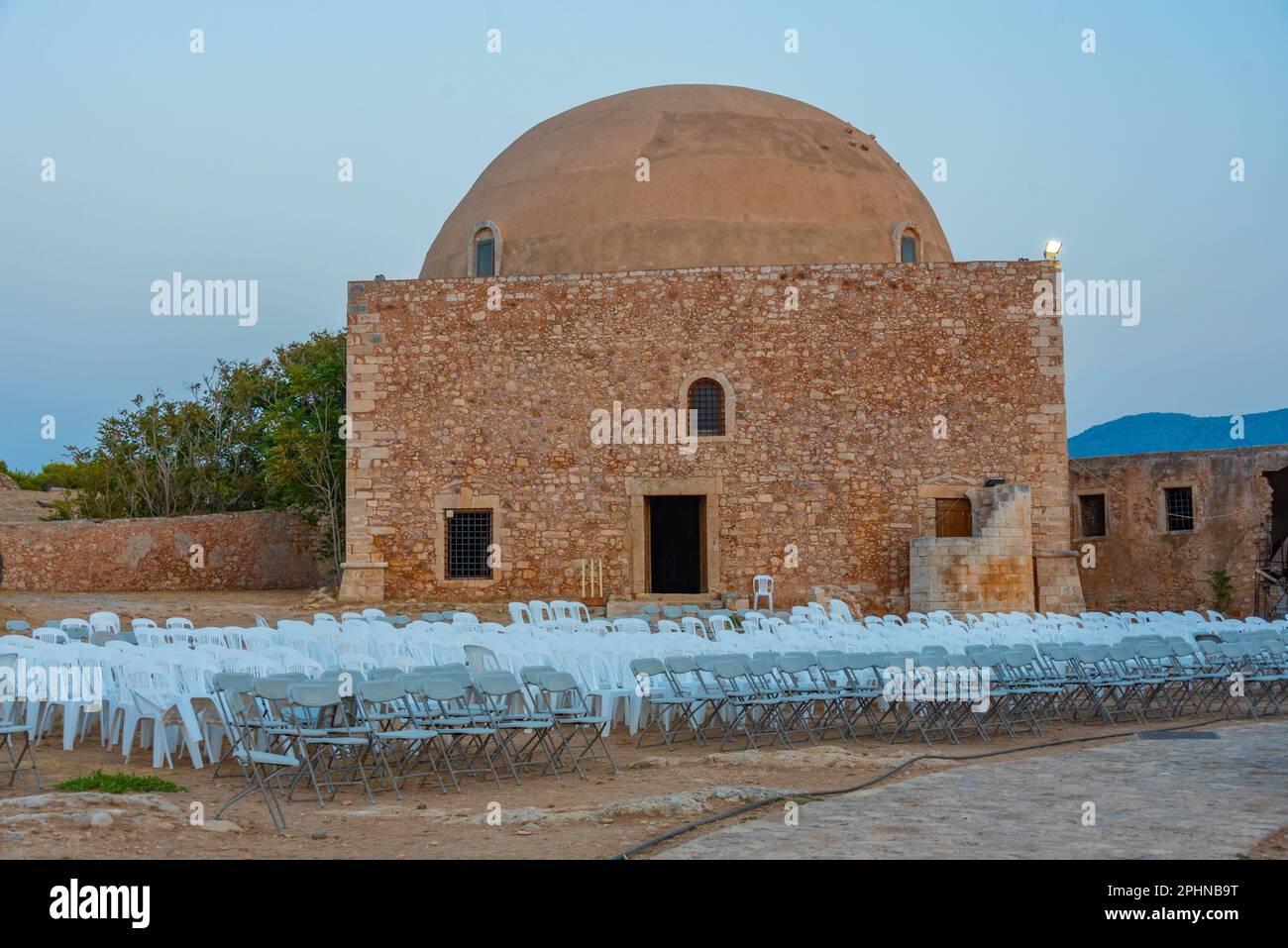 Sultan Ibrahim Han Mosque at Venetian Fortezza Castle in Greek town ...