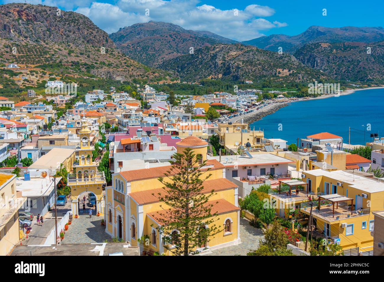Aerial view of Greek town Palaiochora Stock Photo - Alamy