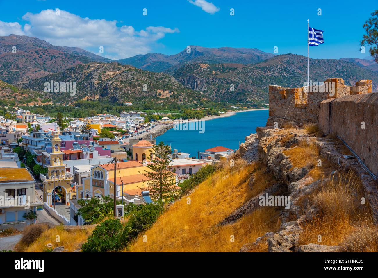Aerial view of Greek town Palaiochora Stock Photo - Alamy