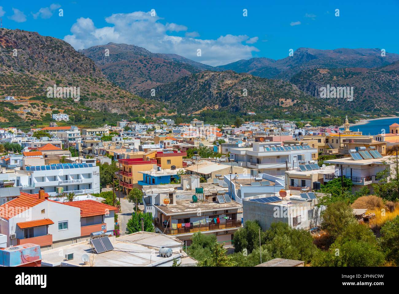Aerial view of Greek town Palaiochora Stock Photo - Alamy