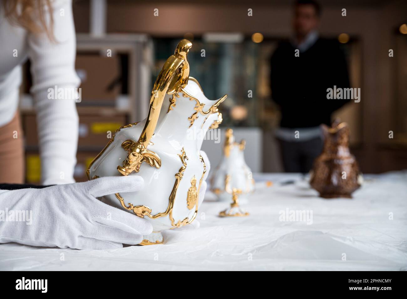 Hohenberg An Der Eger, Germany. 29th Mar, 2023. The porcelain is ...