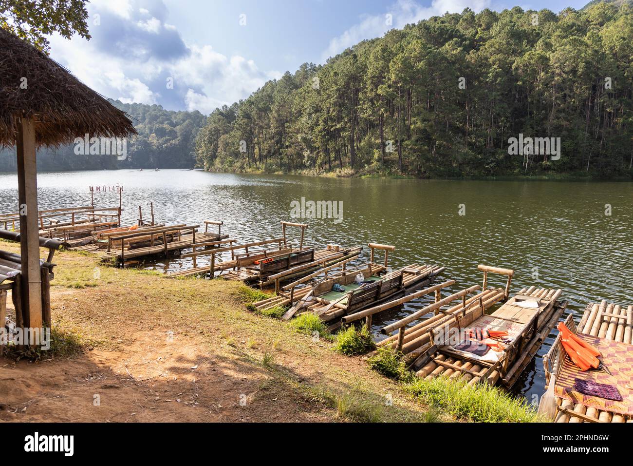Pang Ung is a tourist attraction in Mae Hong Son, Northern Thailand ...