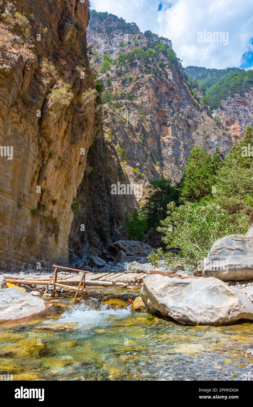 Creek at Samaria gorge at Greek island Crete Stock Photo - Alamy