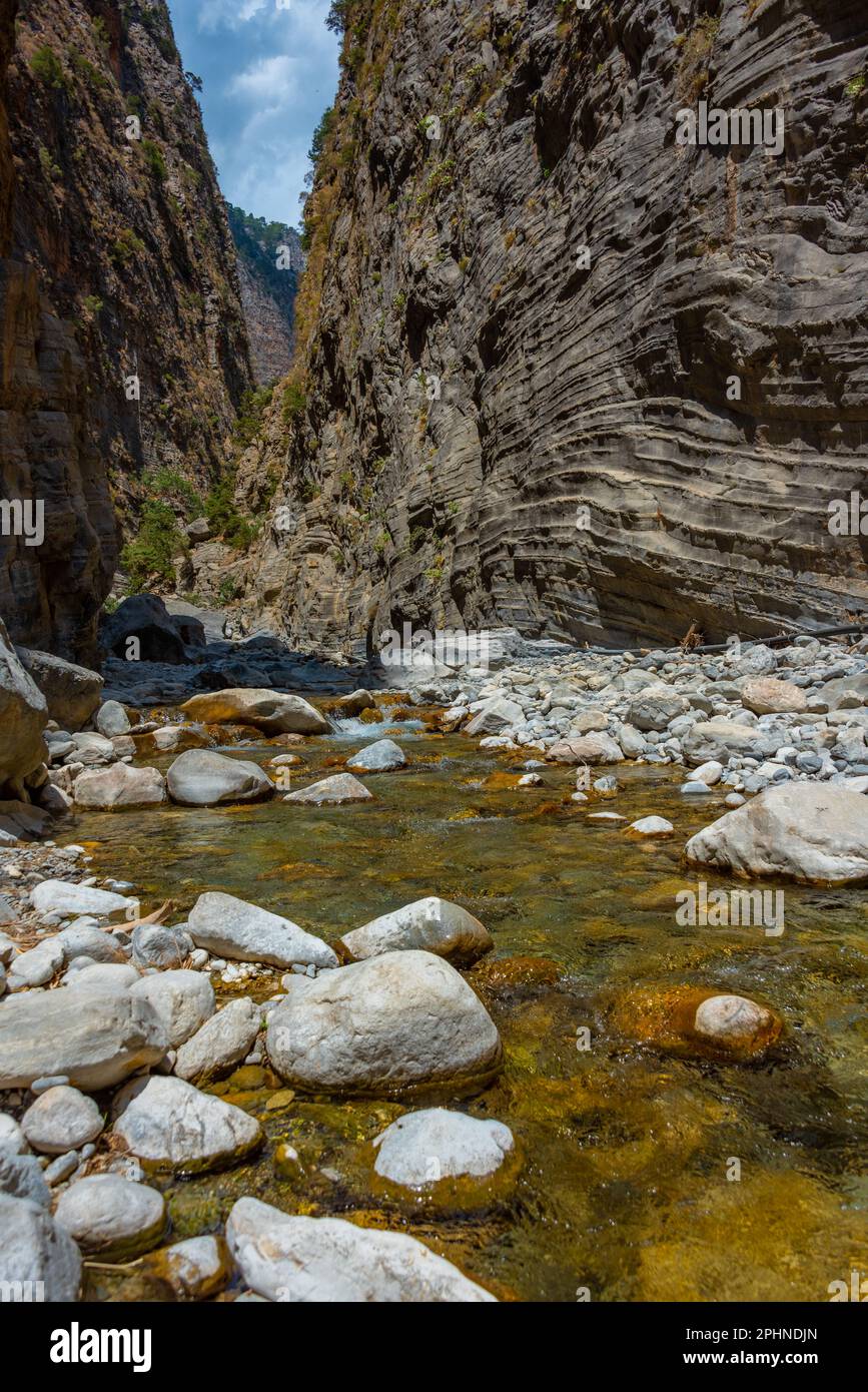Creek at Samaria gorge at Greek island Crete Stock Photo - Alamy