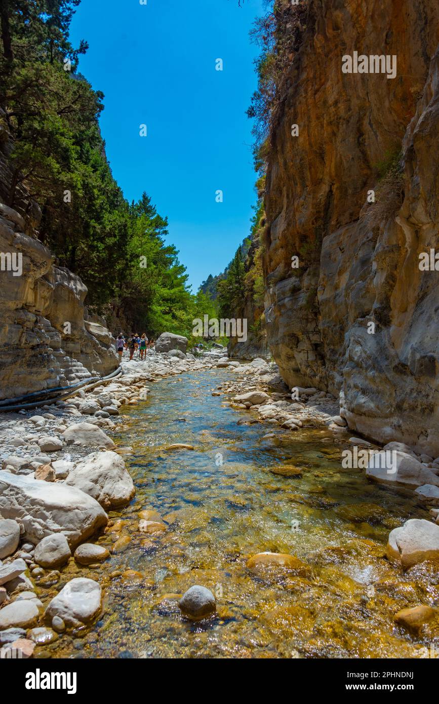 Iron Gates at Samaria gorge at Greek island Crete Stock Photo - Alamy