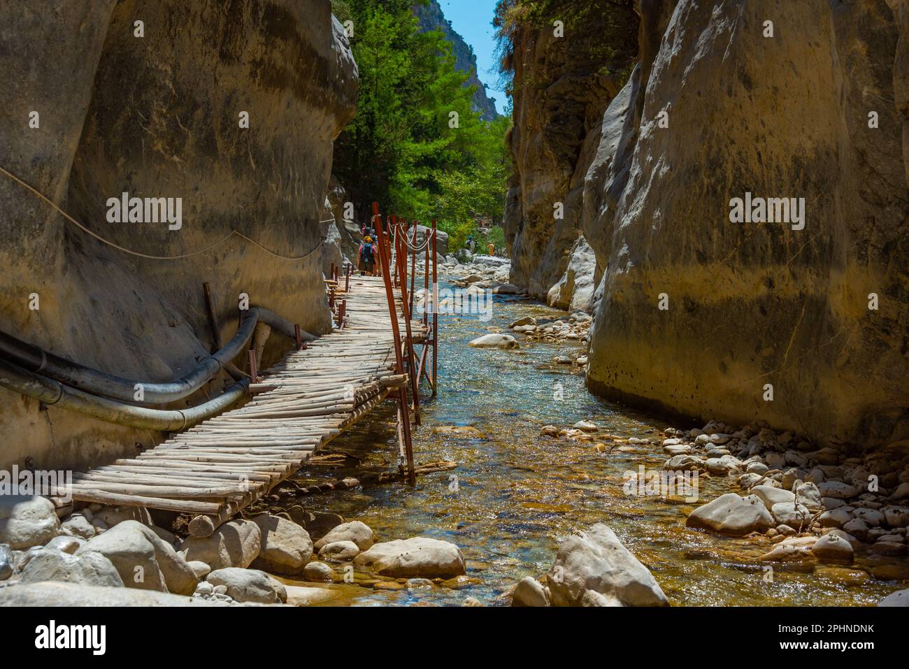 Iron Gates at Samaria gorge at Greek island Crete Stock Photo - Alamy