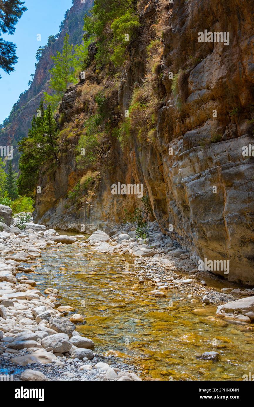 Iron Gates at Samaria gorge at Greek island Crete Stock Photo - Alamy