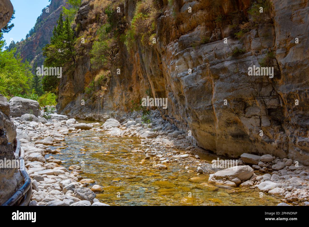 Iron Gates at Samaria gorge at Greek island Crete Stock Photo - Alamy