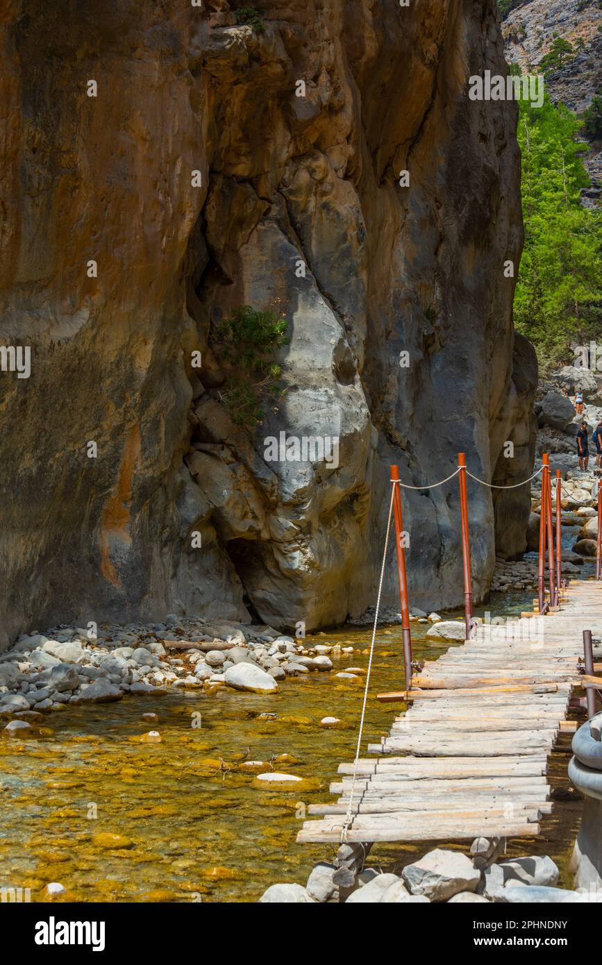 Iron Gates at Samaria gorge at Greek island Crete Stock Photo - Alamy