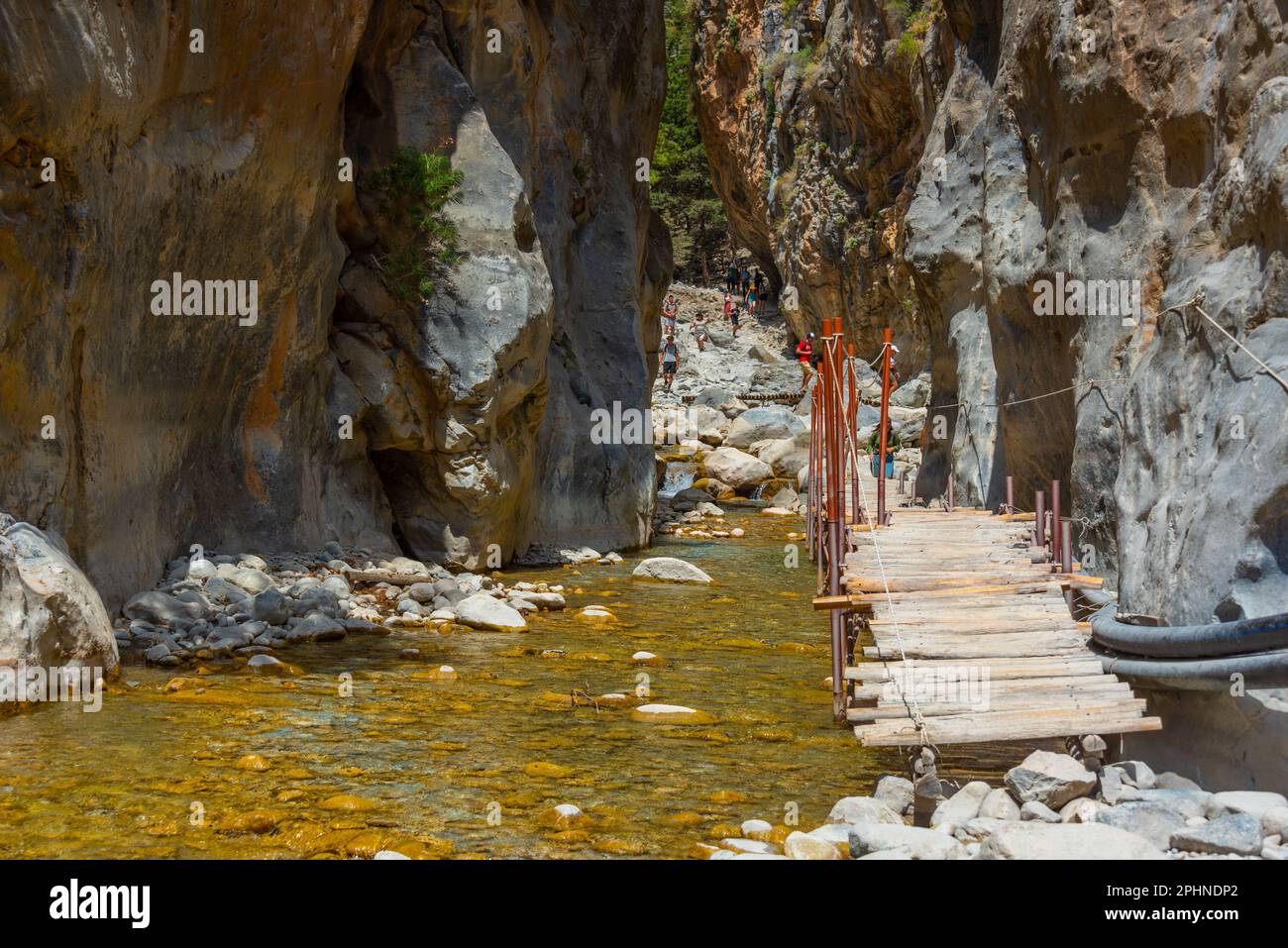 Iron Gates at Samaria gorge at Greek island Crete Stock Photo - Alamy