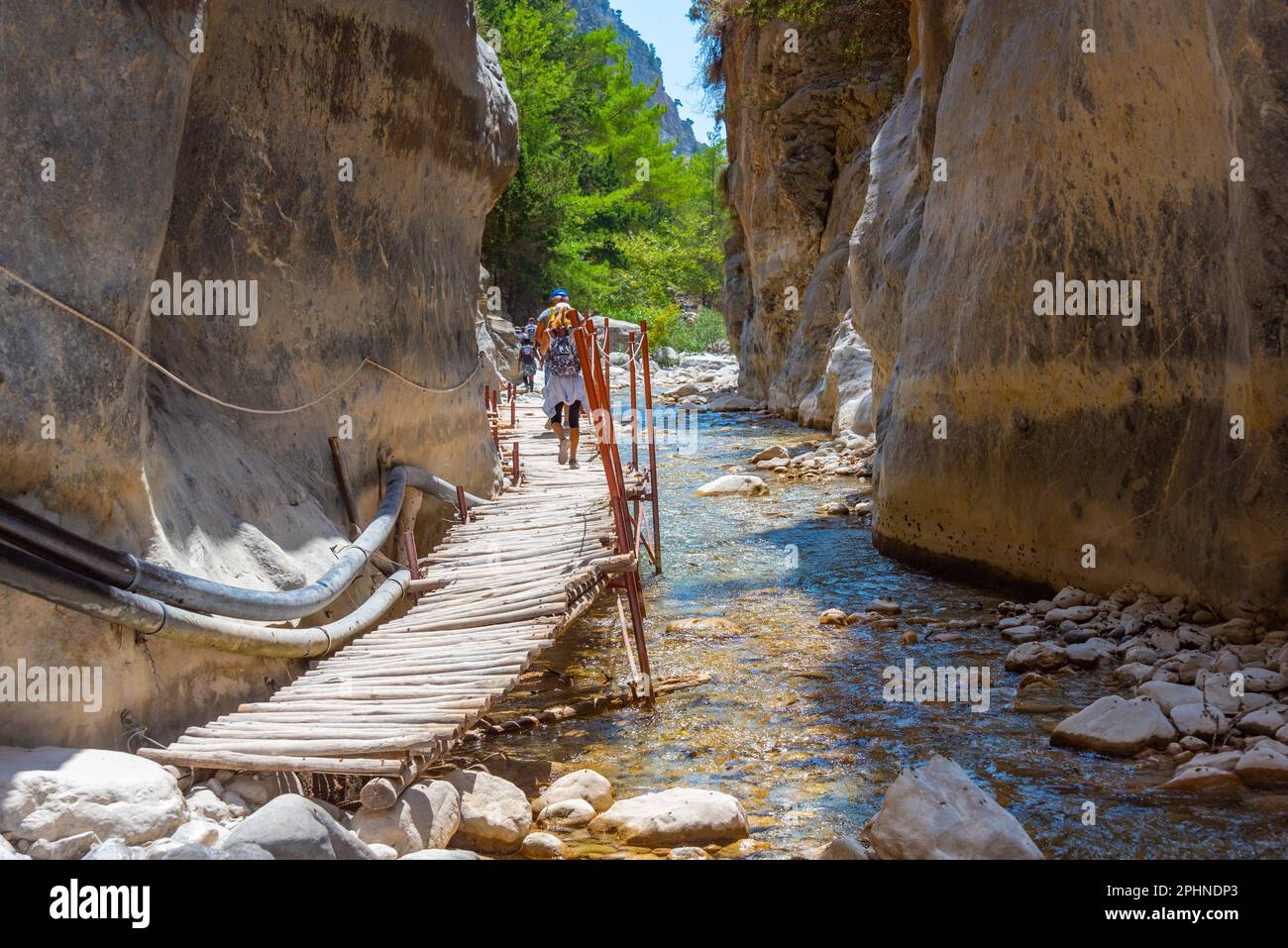 Iron Gates at Samaria gorge at Greek island Crete Stock Photo - Alamy