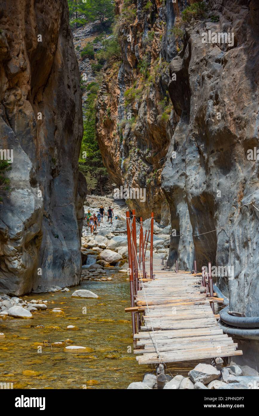 Iron Gates at Samaria gorge at Greek island Crete Stock Photo - Alamy