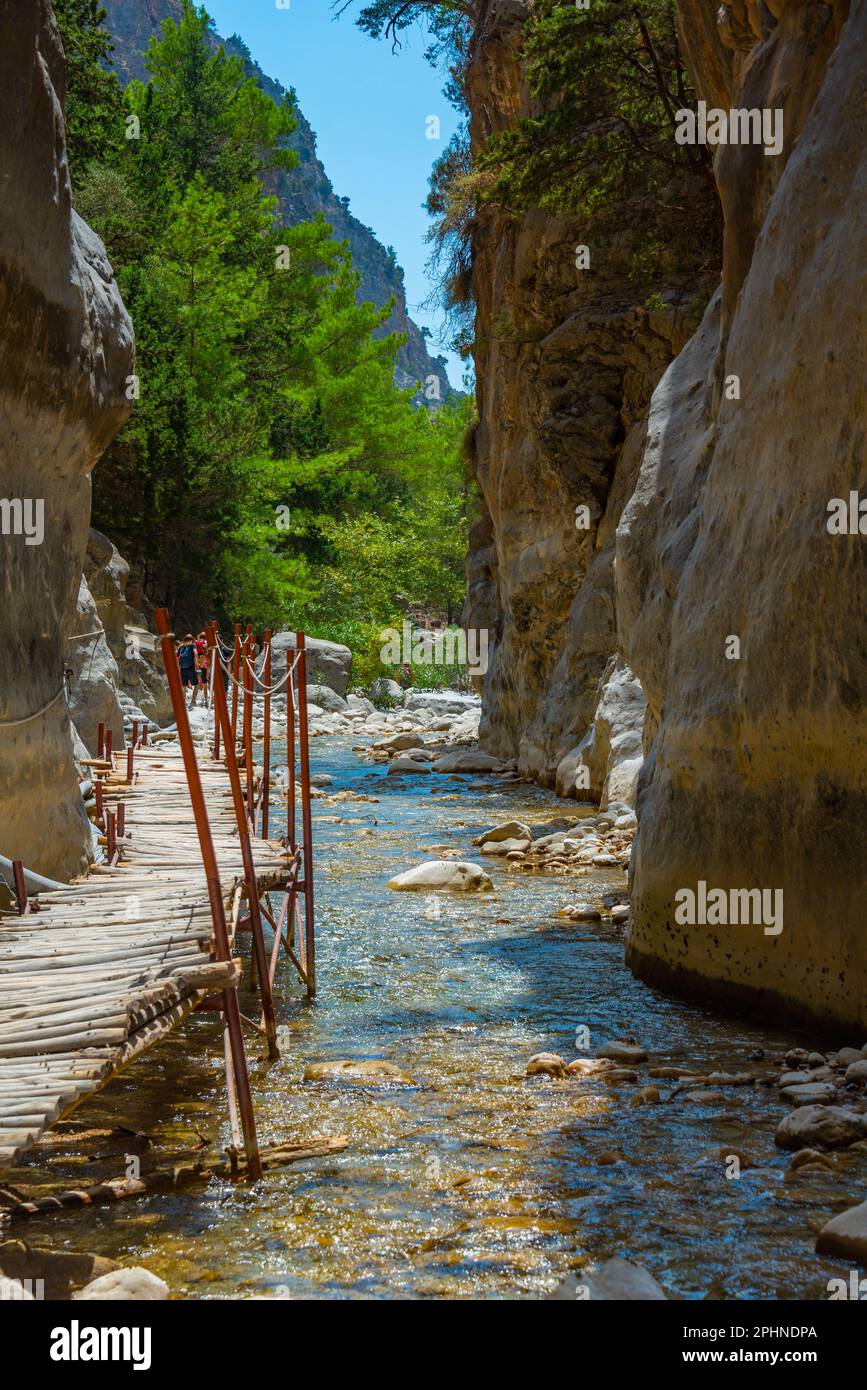 Iron Gates at Samaria gorge at Greek island Crete Stock Photo - Alamy