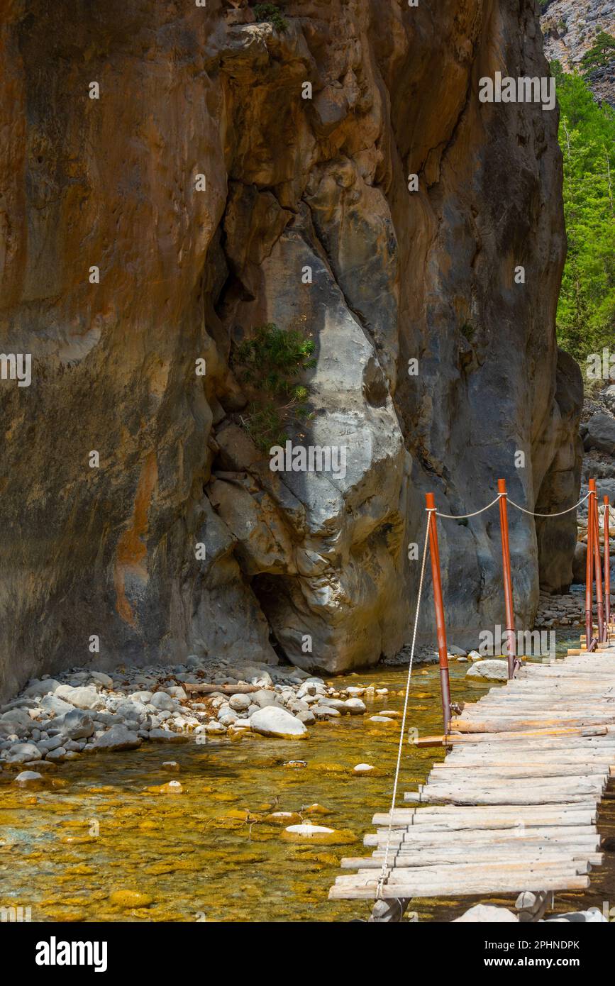 Iron Gates at Samaria gorge at Greek island Crete Stock Photo - Alamy
