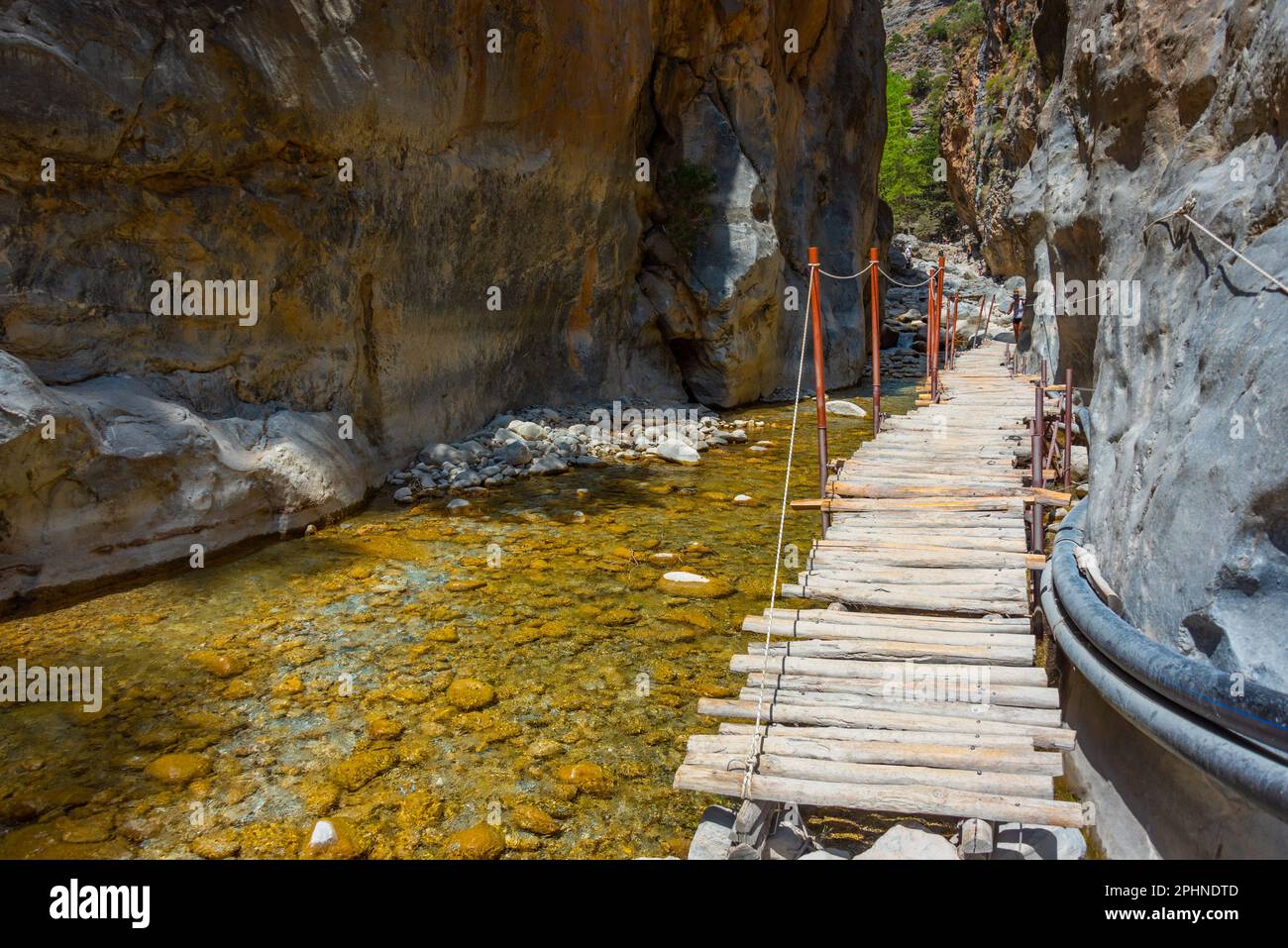 Iron Gates at Samaria gorge at Greek island Crete Stock Photo - Alamy