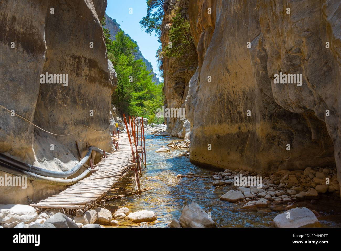 Iron Gates at Samaria gorge at Greek island Crete Stock Photo - Alamy