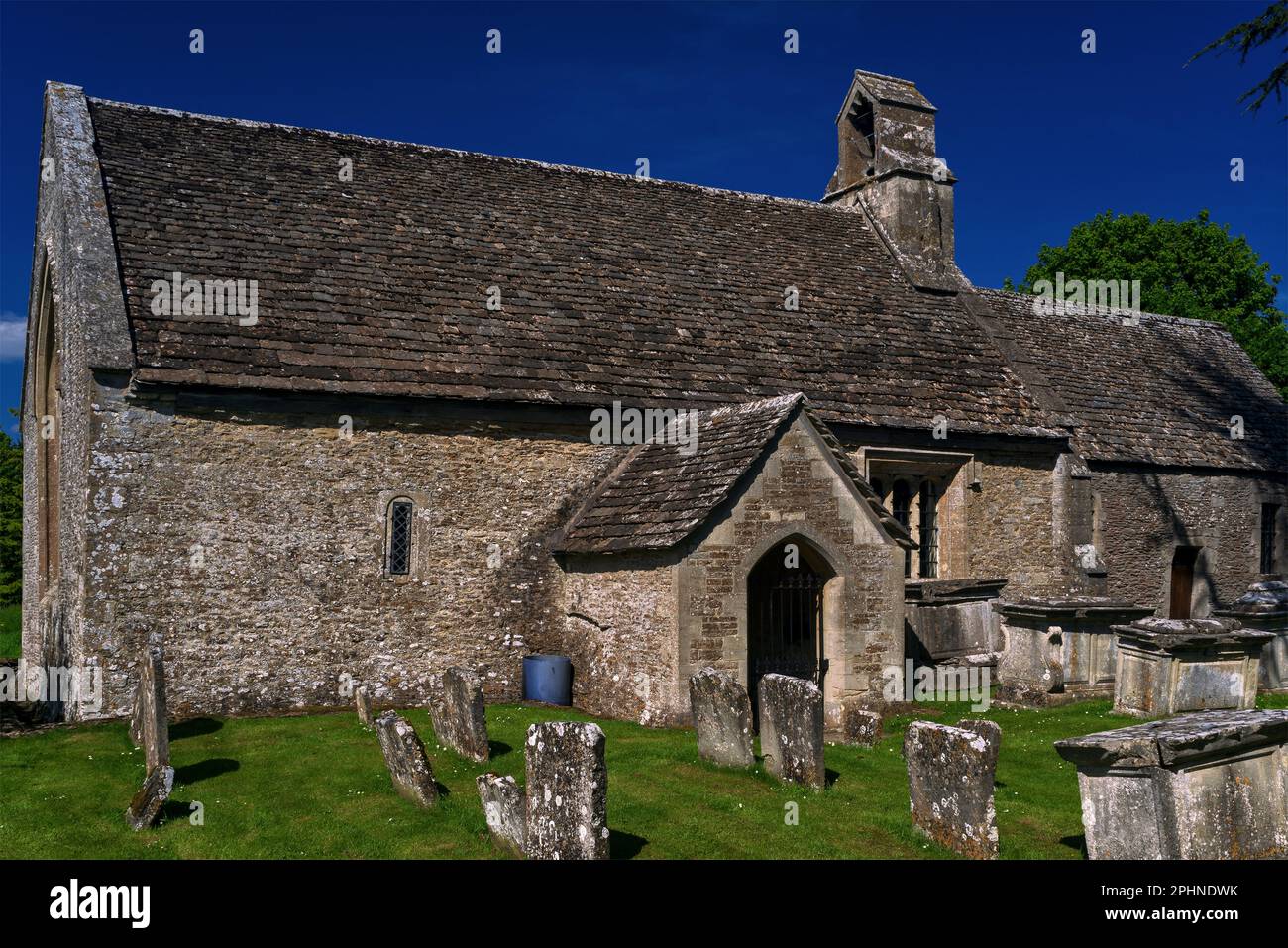 The medieval Cotswolds ‘Ivy Church’ at Ampney St. Mary, Gloucestershire ...