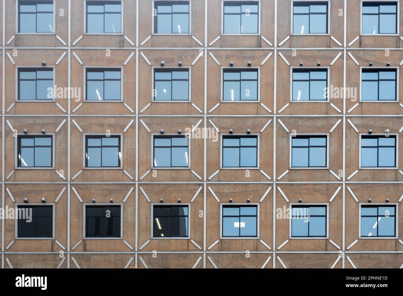 Symmetrical city municipal council housing apartment block, Kanazawa ...